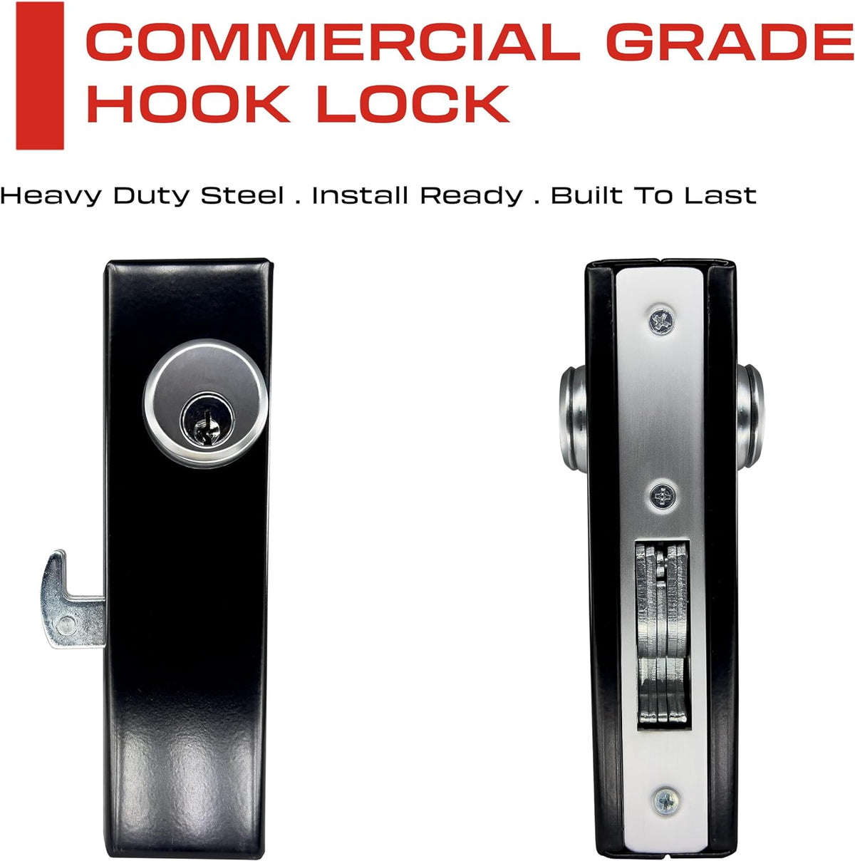 Sliding Gate Lock Hook Bolt Mortise Lock Weldable Steel Hook Lock