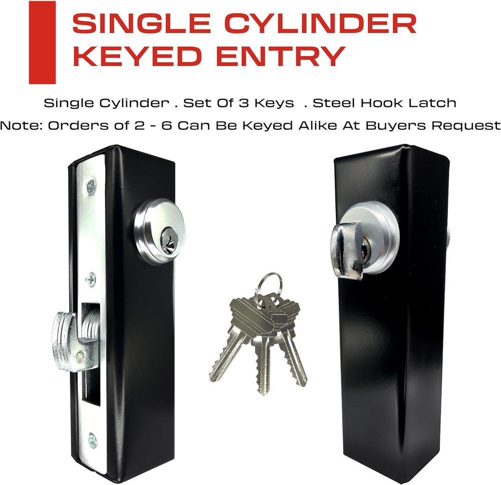 Sliding Gate Hook Mortise Lock & Weldable Steel Box Single Cylinder