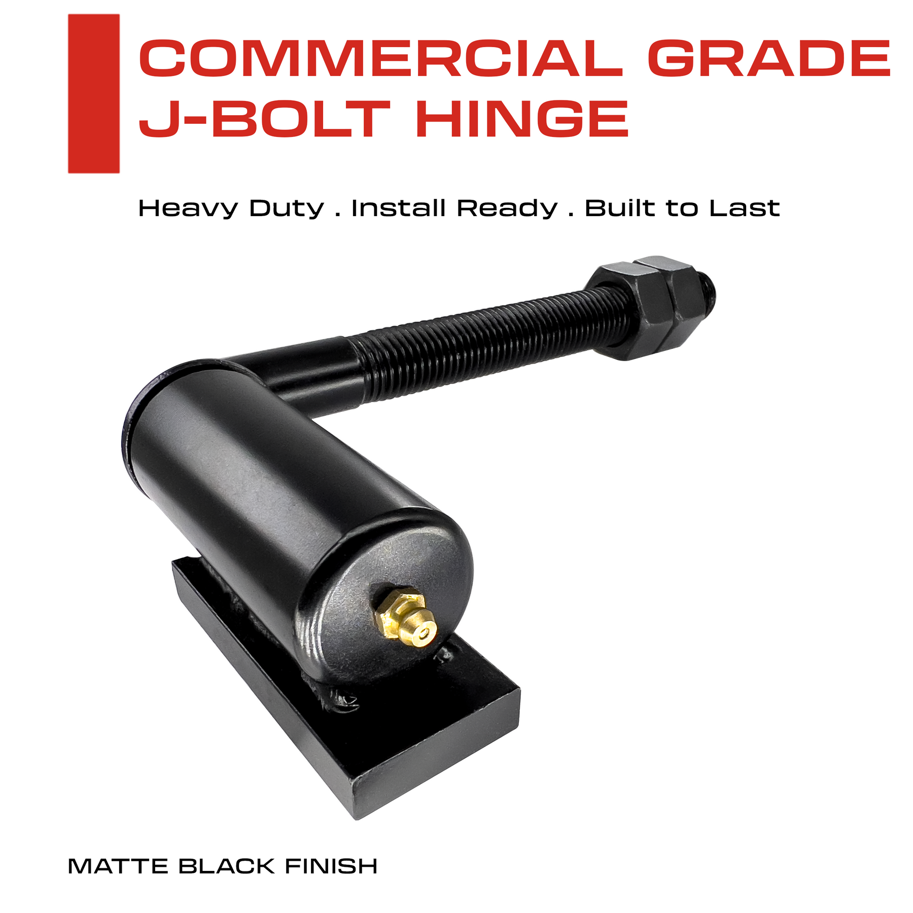 3/4" IN J-Bolt Weldable Adjustable Ball Bearing Gate Hinge Heavy Duty