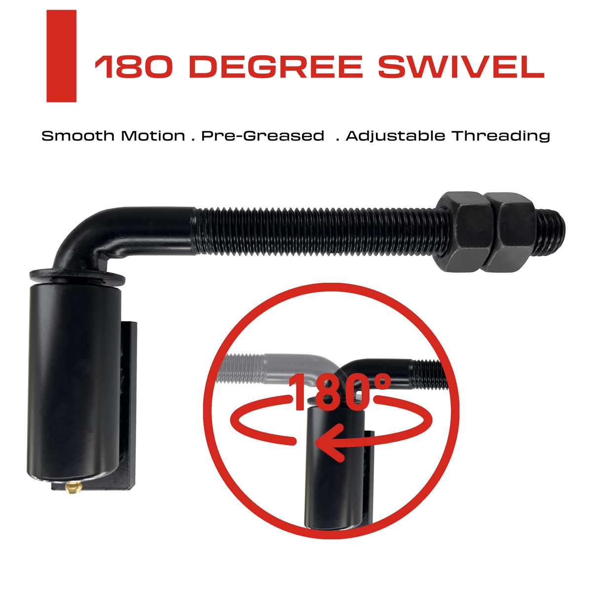 3/4" IN J-Bolt Weldable Adjustable Ball Bearing Gate Hinge Heavy Duty