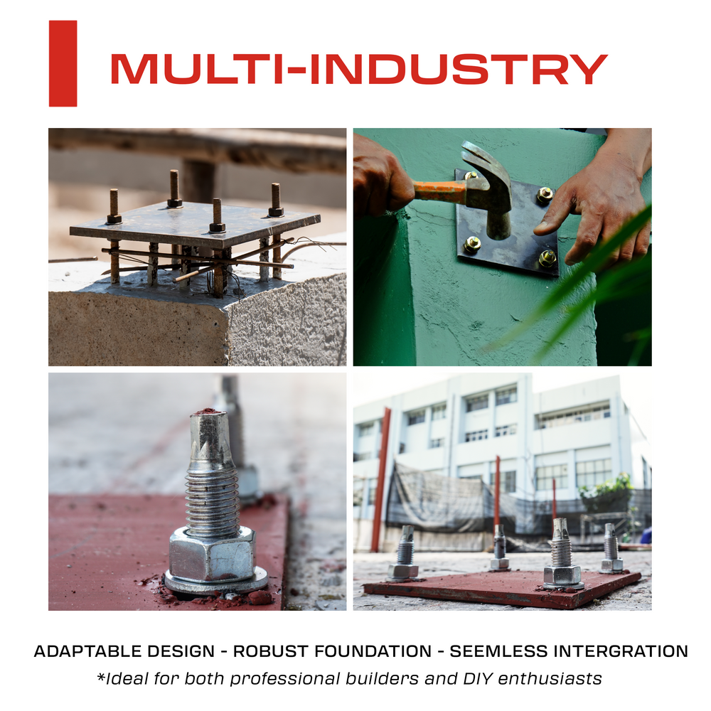 8x8" Weldable Square Steel Metal Baseplate – A36 Heavy Duty Carbon Ste