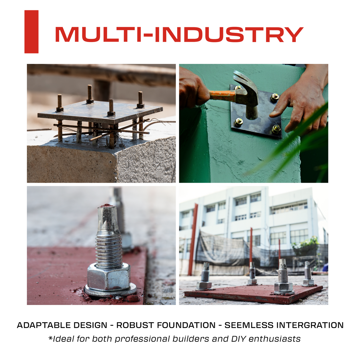 6x6" Weldable Square Steel Metal Baseplate 1/4" Thick 6mm - Laser Cut