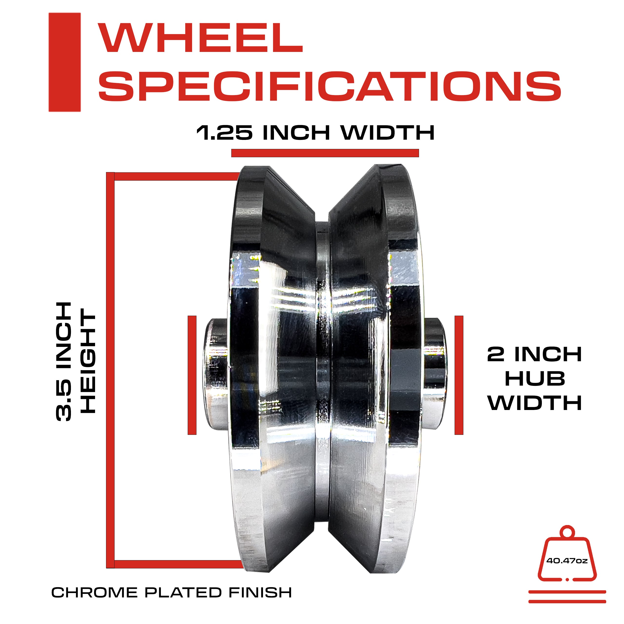 3.5 Inch Solid Steel VGroove Sliding Gate Wheel Heavy Duty Metal Wheel